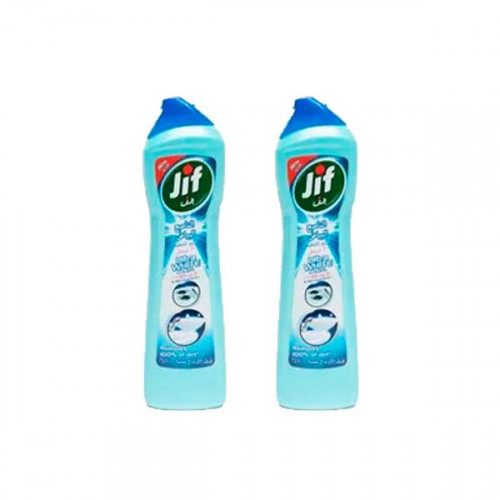 Jif Cream Bleach White 2 x 500ml -- جف كريم مبيض لتنظيف الأوساخ 500 مل ...