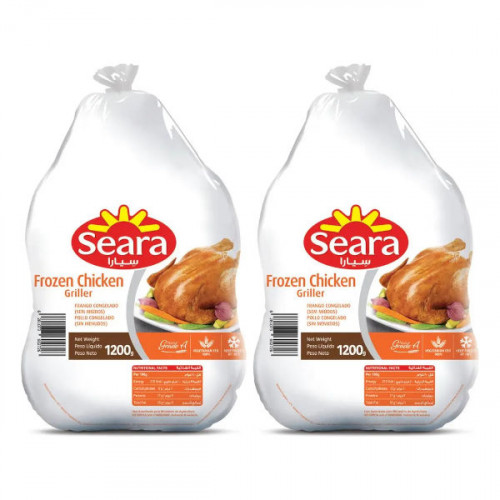 Seara Frozen Chicken 2 x 1200gm -- سيارا دجاج مجمد 2 × 1200 جم